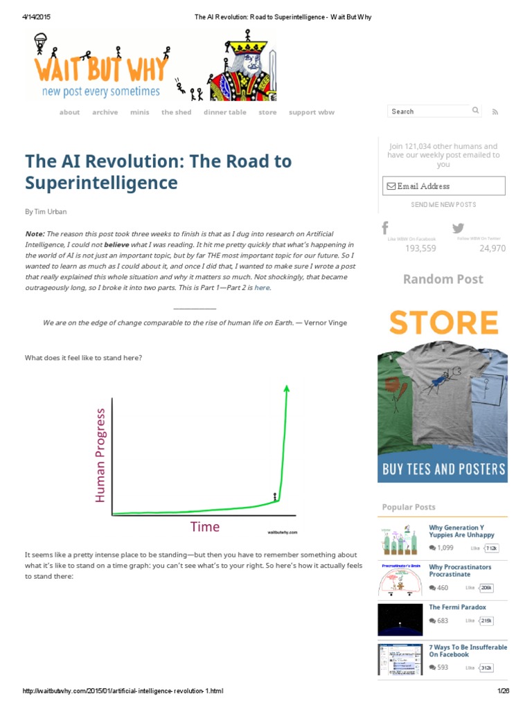 The AI Revolution - Road To Superintelligence - Wait But Why | PDF ...