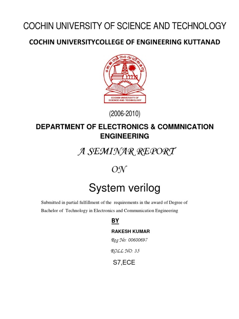 A Seminar Reporton System Verilog | PDF | Hardware Description Language | Control Flow