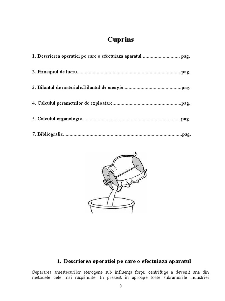 Separator Centrifugal Lapte | PDF