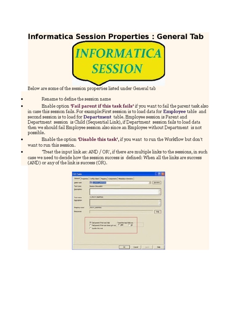 Informatica Session Properties Pdf Computer File Parameter Computer Programming