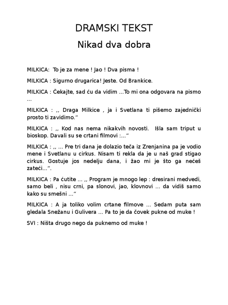 Dramski Tekst | PDF