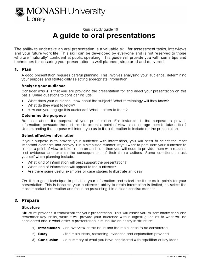 Oral Presentation Skills Guide | PDF | Information | Semiotics