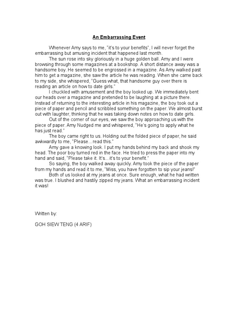 Embarrassing Bookshop Encounter | PDF