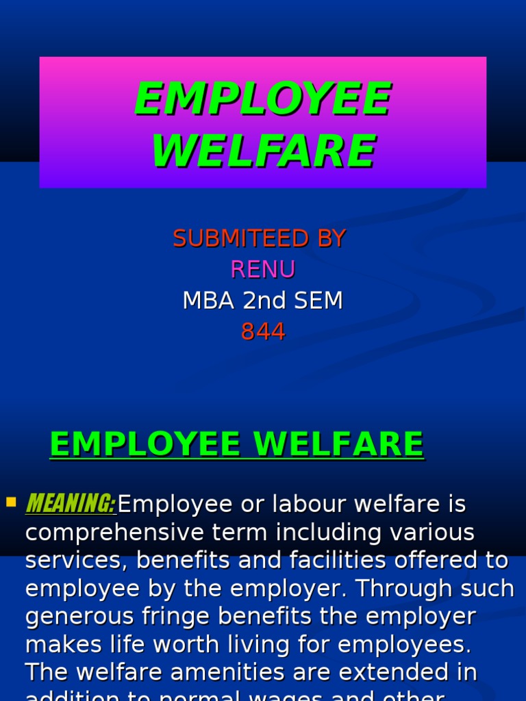 Employee Welfare | PDF | Employment | Welfare