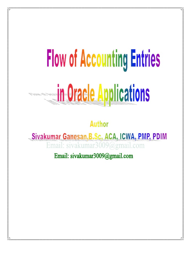 Flow Of Accounting Entries In Oracle Applications Pdf Accounts Payable Receipt