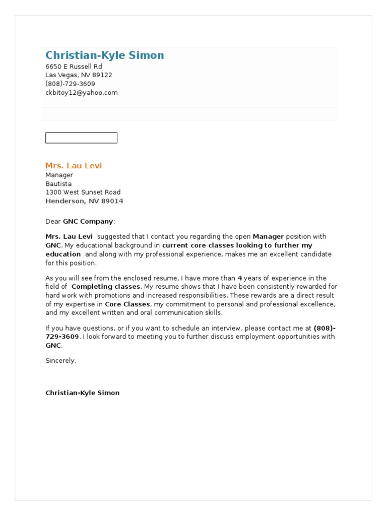 Christians Cover Letter For Functional Resume | PDF