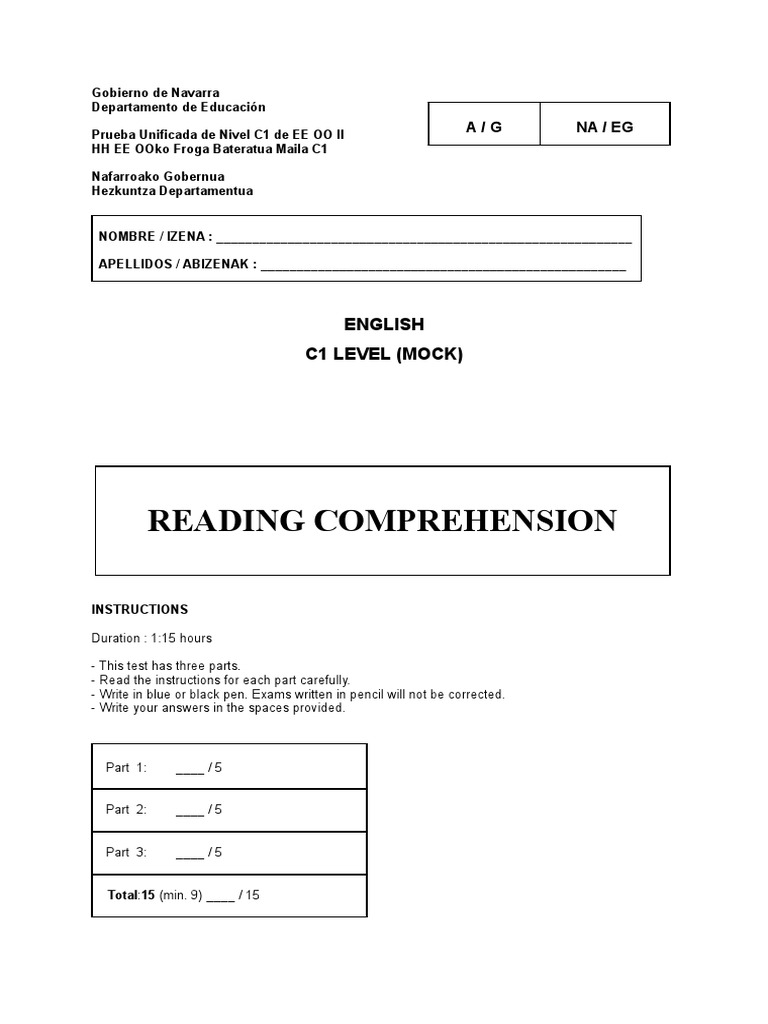 C1 English Test | PDF
