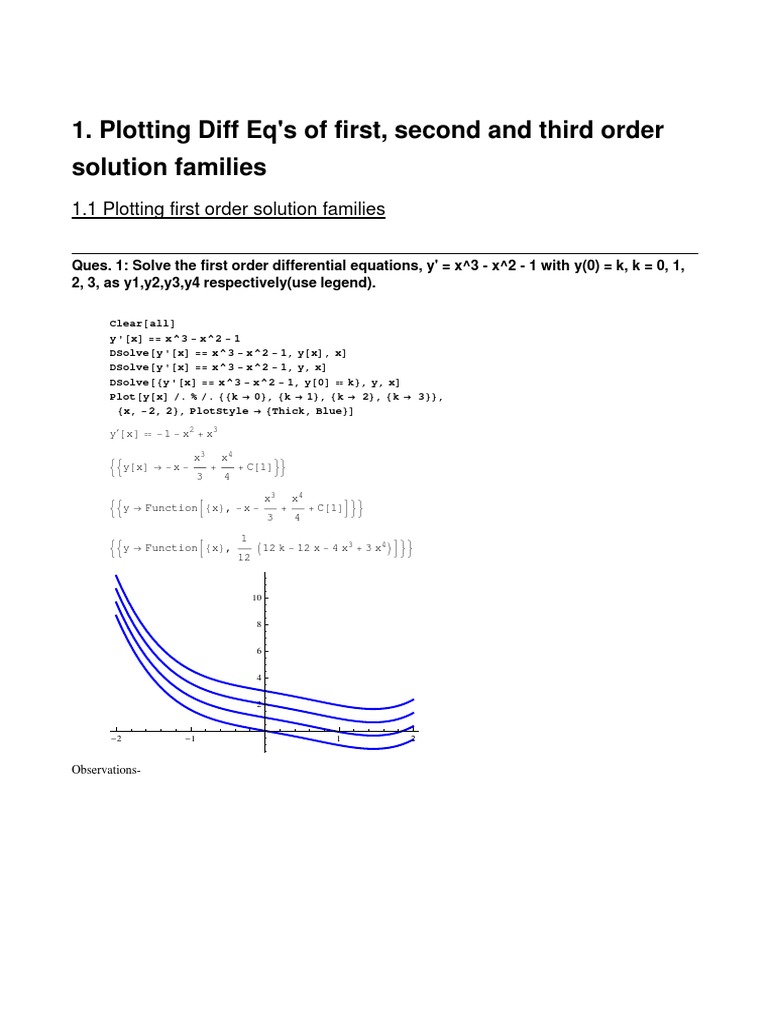 Mathematica Practicals For Differential Equations | PDF | Rates ...