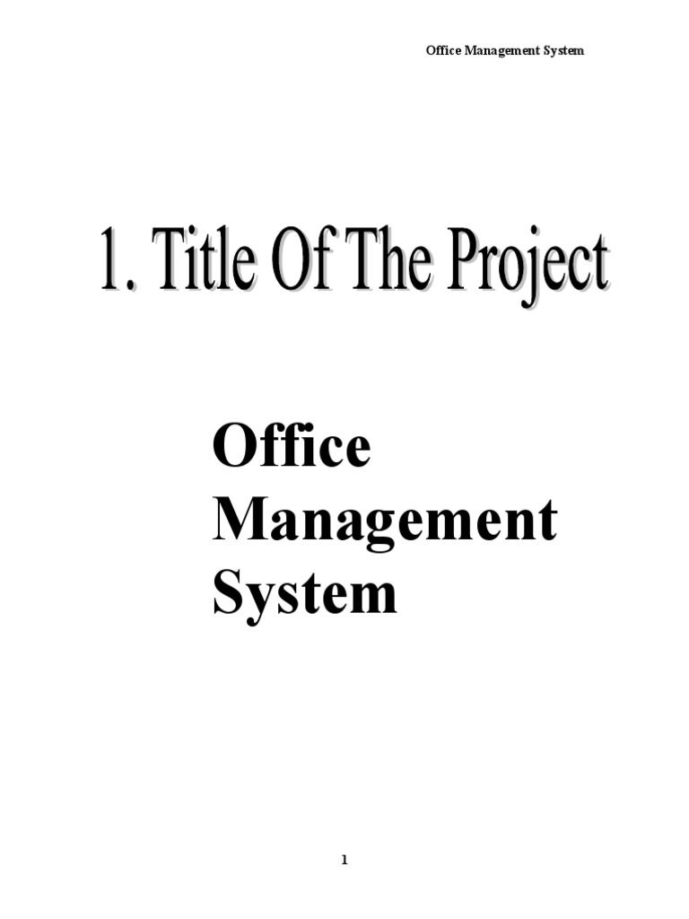 Office Management System | PDF | Conceptual Model | Databases