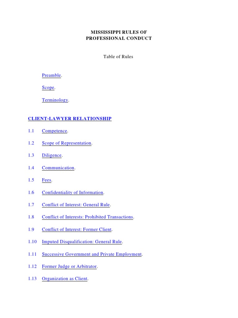 Rules of Professional Conduct PDF | PDF | Lawyer | Attorney–Client ...
