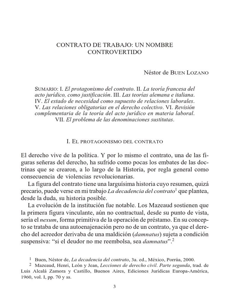 Texto contrato de trabajo | Derecho laboral | Salario