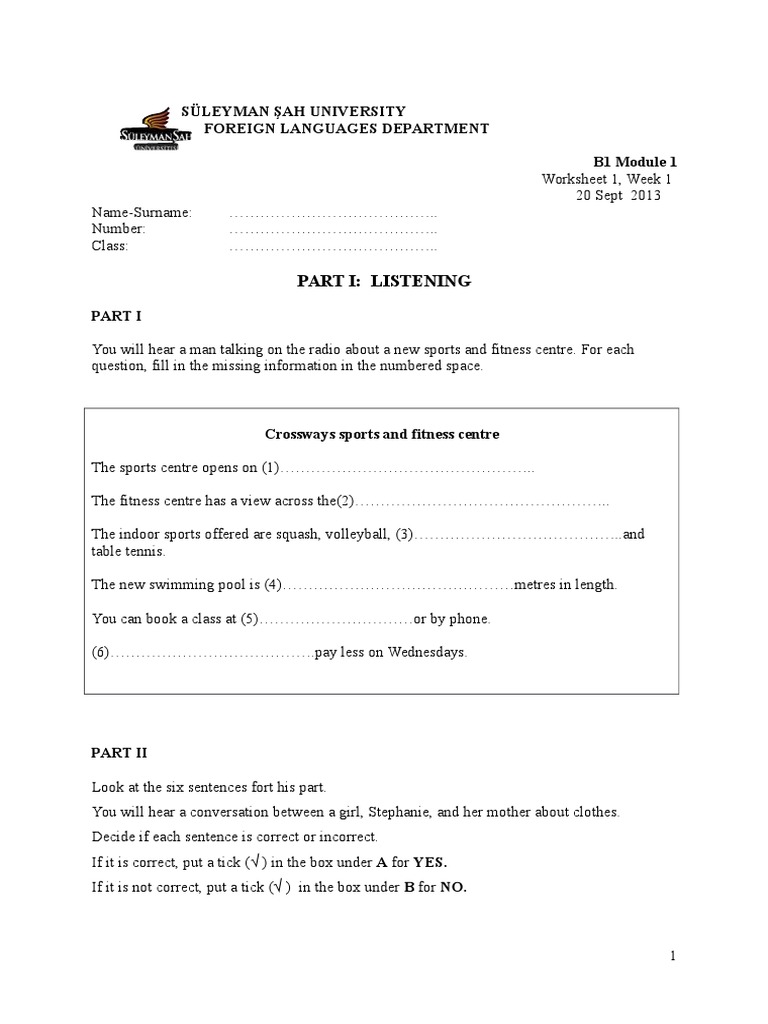 Worksheet English | PDF