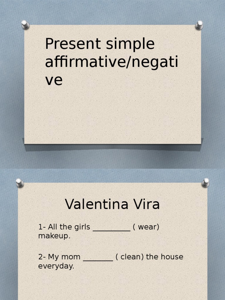 Present Simple Exercises | PDF