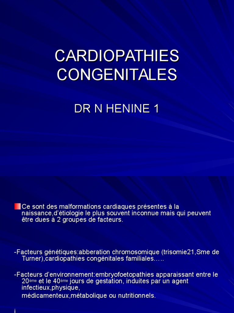 Cardiopathies Congénitales : Types et Traitements | PDF | Cœur | Médecine