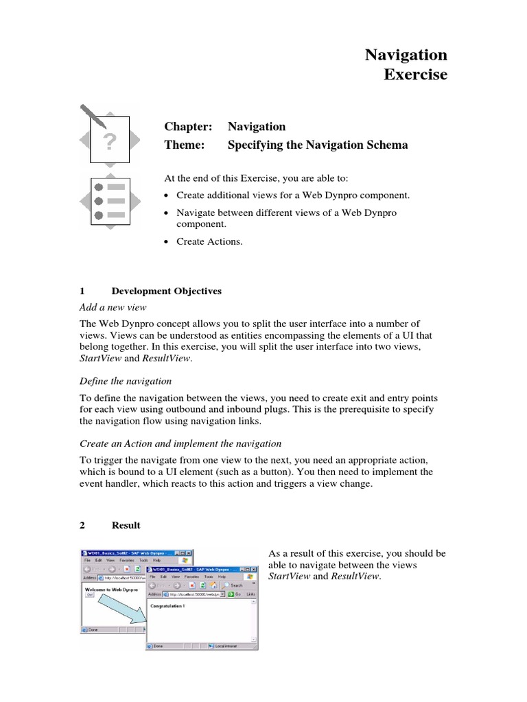 Web Dynpro Navigation Guide | PDF