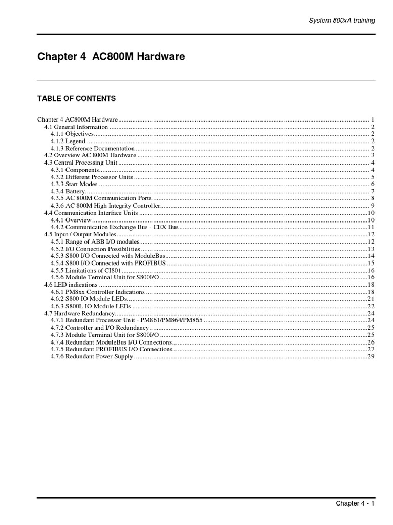 T308-04 AC800M Hardware - RevC | PDF | Input/Output | Central Processing Unit
