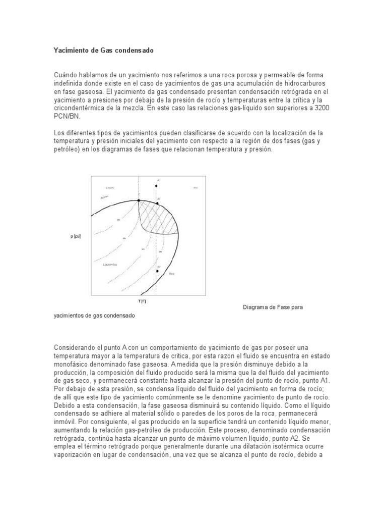 Condensación Retrógrada en Yacimientos de Gas | PDF | Depósito de ...