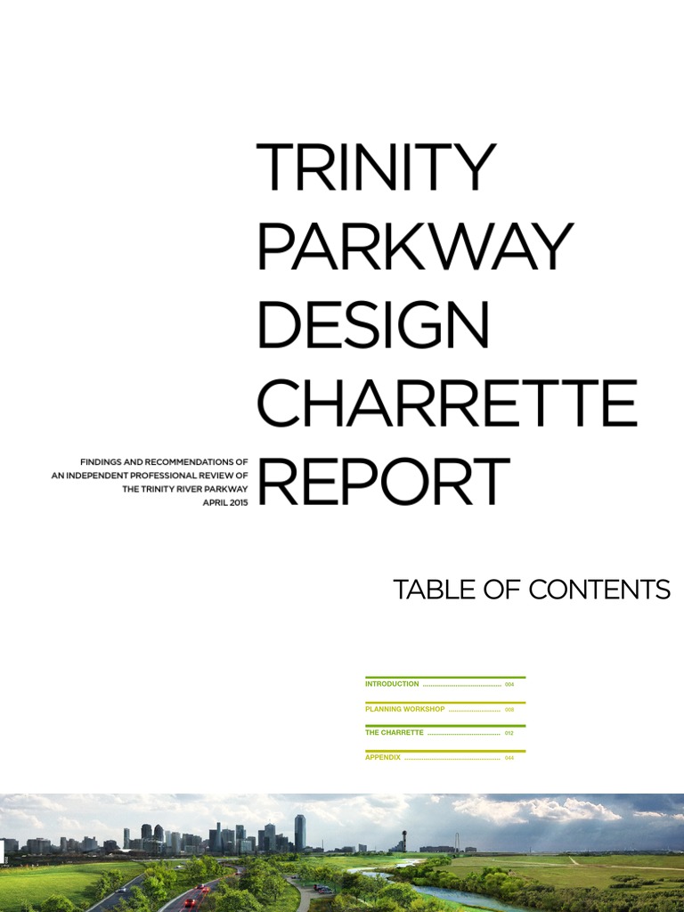 Trinity Parkway Design Charrette Report | PDF | Parkway | Traffic