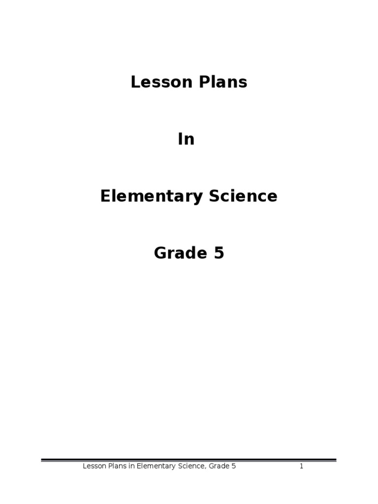 Elementary Science Grade 5 Lesson Plan | PDF | Reproductive System | Sun