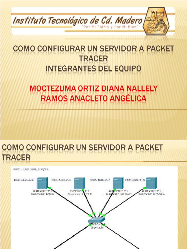Como Configurar Un Servidor A Packet Tracer | PDF | Servidor (Computación) | Dirección IP