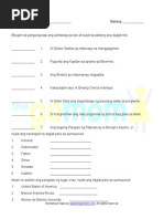 Bahagi NG Liham (Worksheet) | PDF