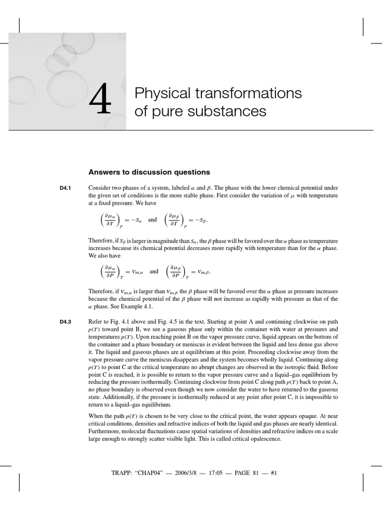 Physical Transformations of Substances | PDF | Teaching Methods ...