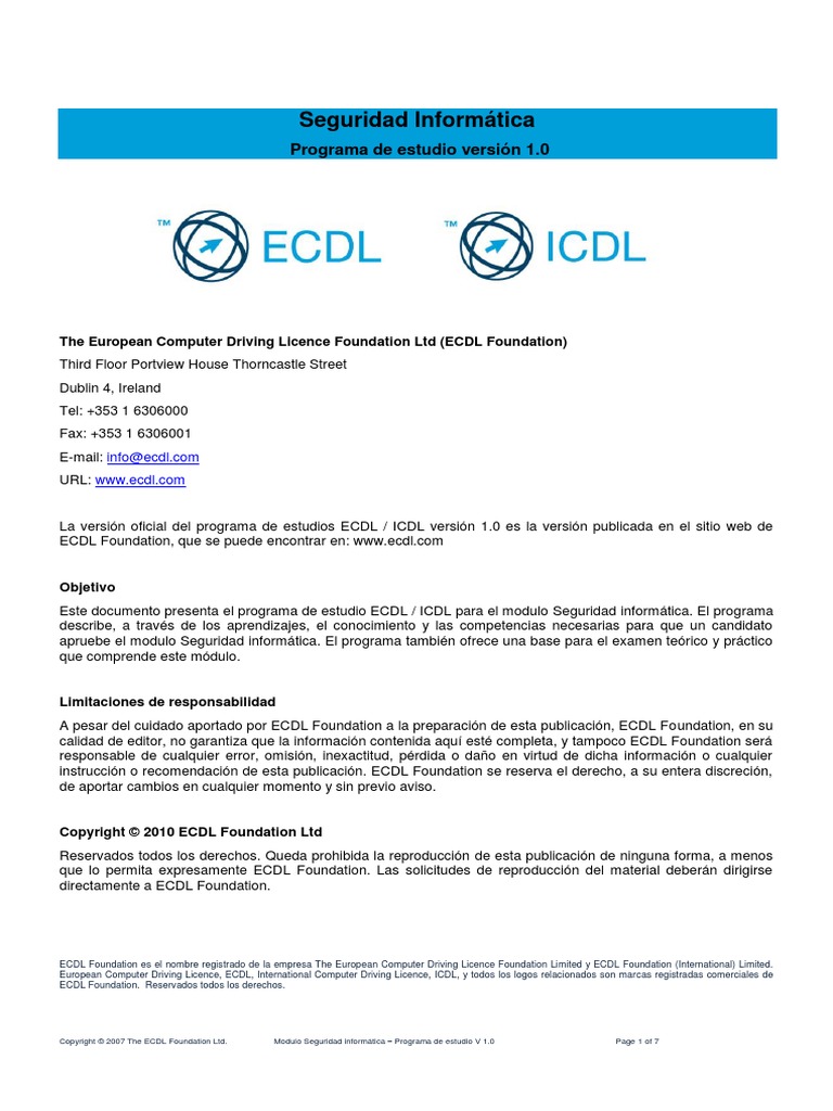 Modulo Seguridad Informatica | PDF