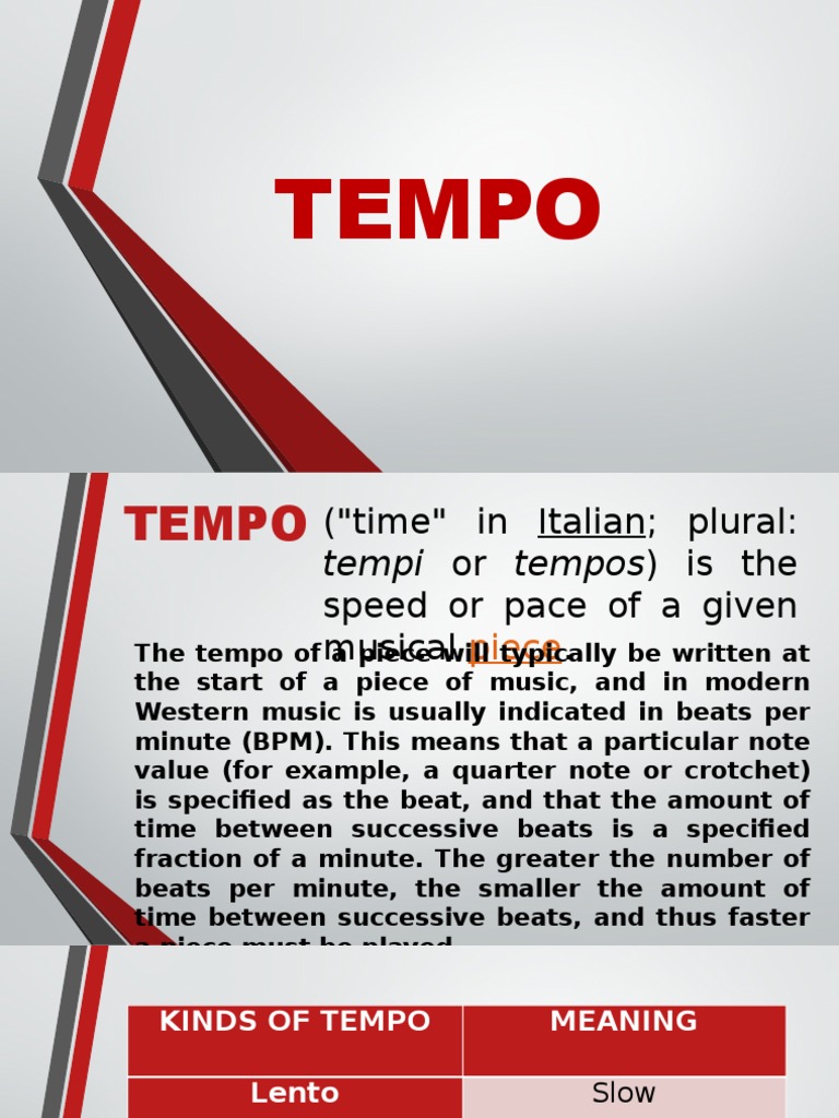 Elements of Music | PDF | Tempo | Musical Forms