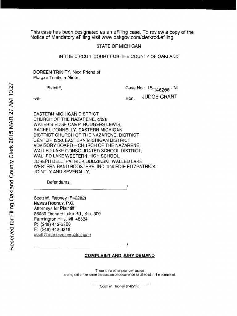 Trinity Lawsuit | PDF
