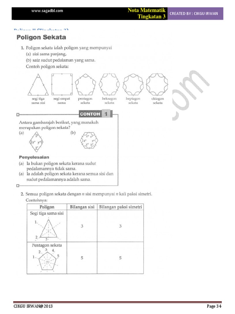 Contoh Latihan Poligon Ii Tingkatan 3 - AmaraatPatrick