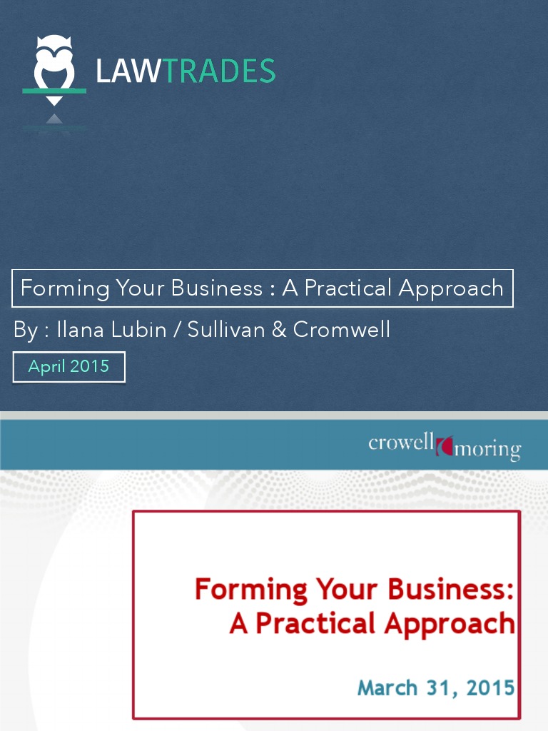 Forming A Business | Download Free PDF | Limited Liability Company | Patent