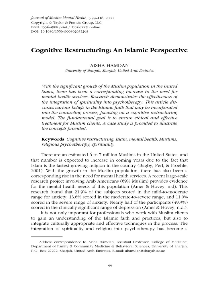 Cognitive Restructuring | Psychotherapy | Cognitive Behavioral Therapy