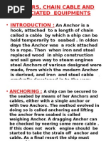 Describe The Anchor Handling Arrangements From Hawse Pipe To Spurling ...