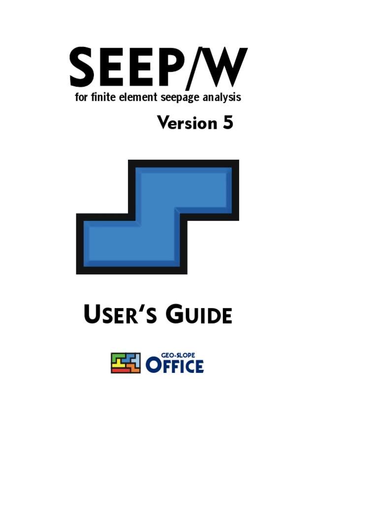 Seep Manual | PDF | Soil Mechanics | Portable Document Format