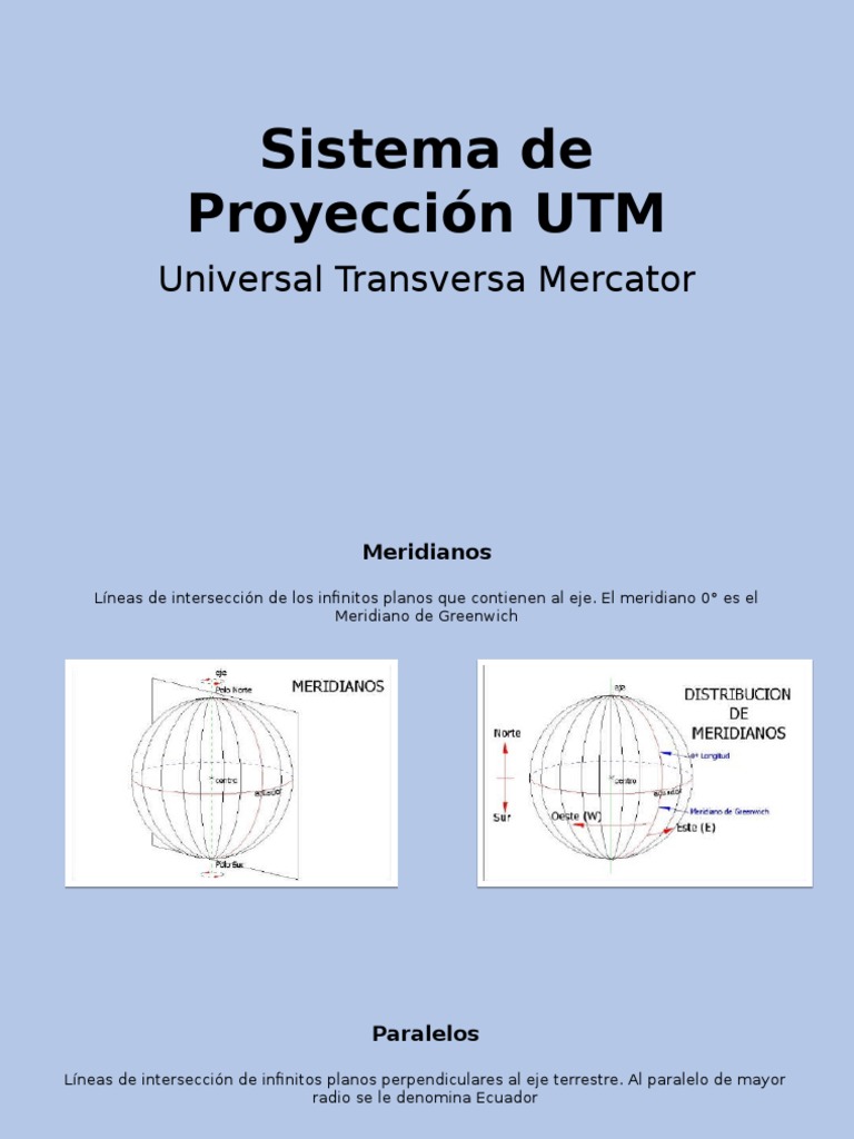 Sistema de Proyección UTM | PDF