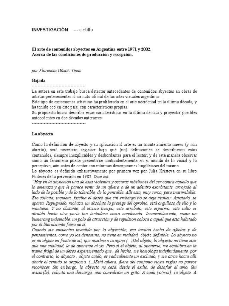 Arte Abyecto | PDF | Verdad | Imagen