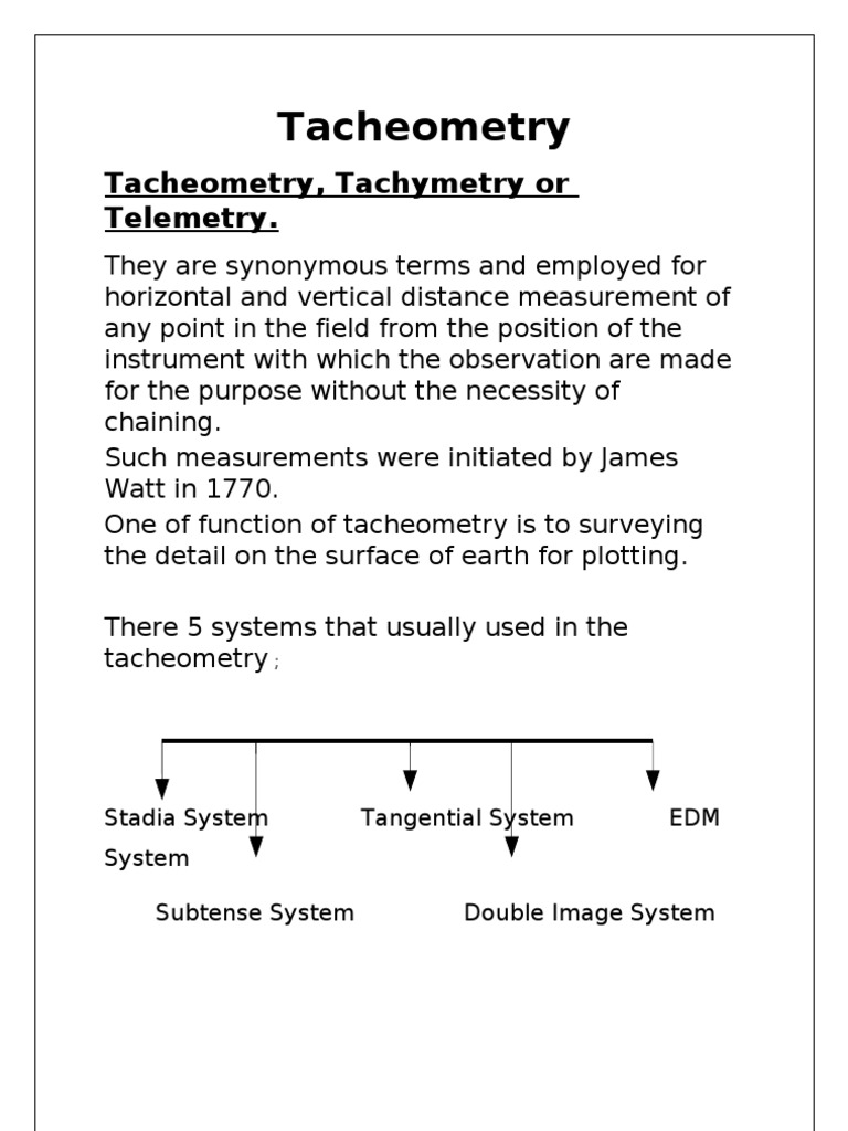 Tacheometry | PDF | Measuring Instrument | Scientific Observation