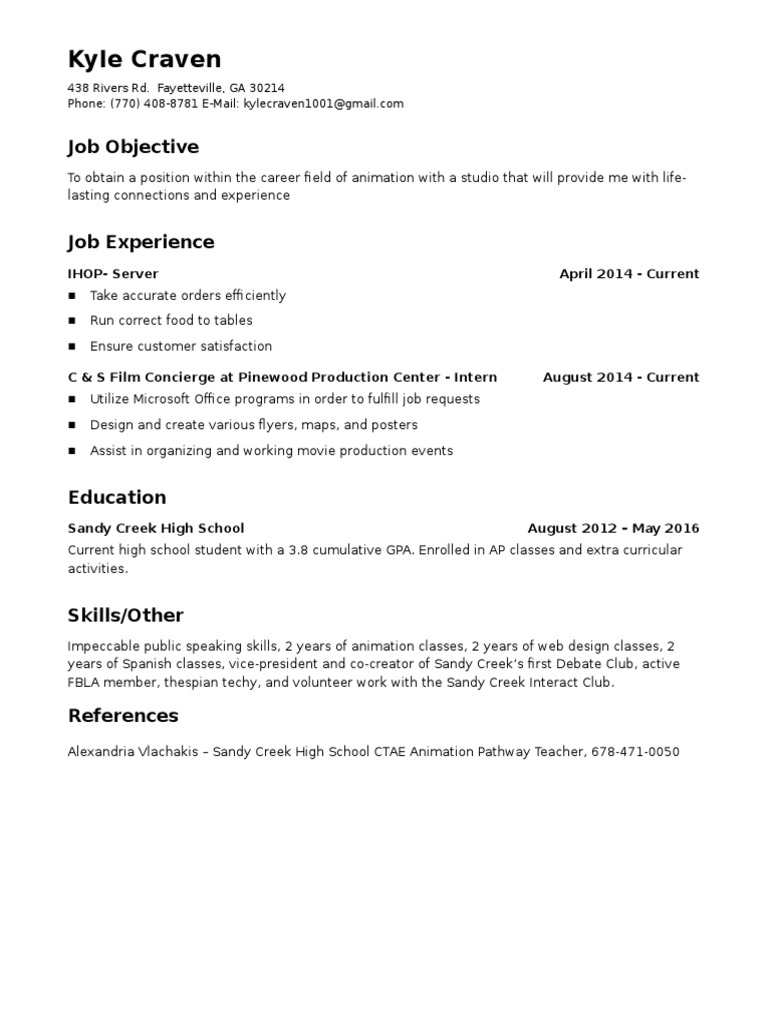 Kyles Resume | PDF | Art