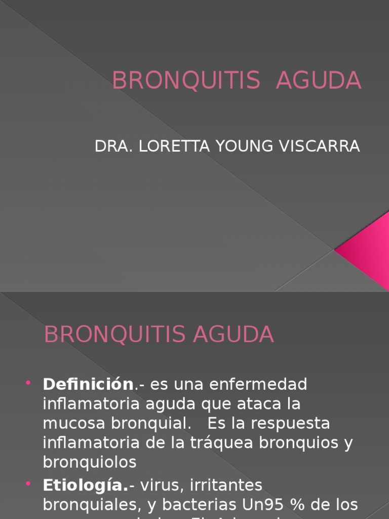 Bronquitis Aguda | PDF | Tos | Bronquitis