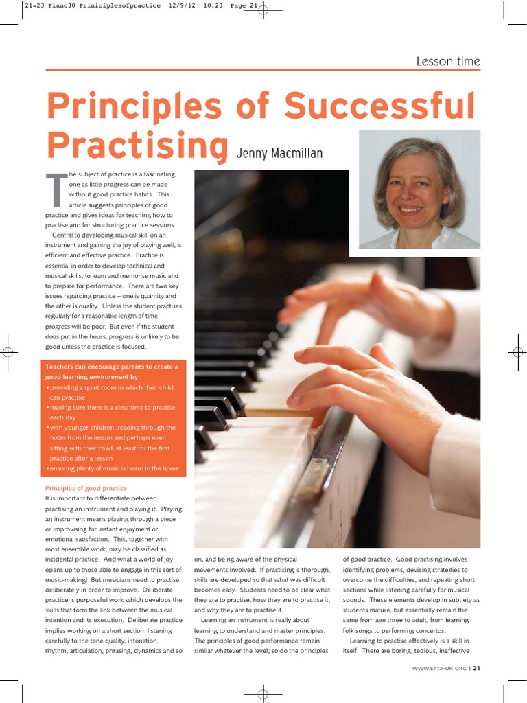 Principles of Successful Practising For PP | Download Free PDF | Music ...