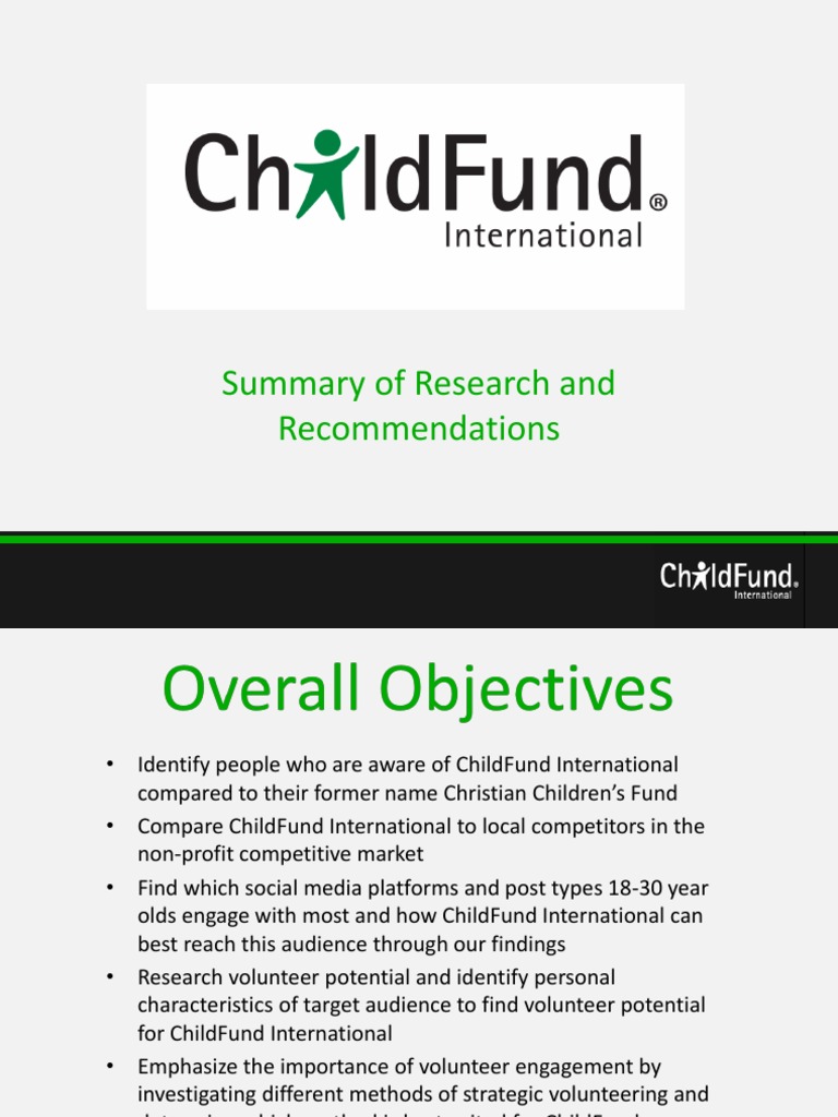 ChildFund PowerPoint - Class Presentation | PDF | Social Media ...