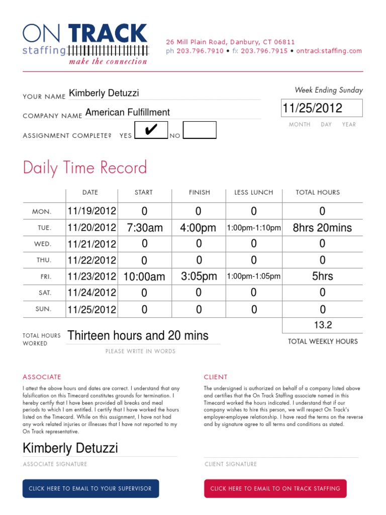 Staffing Timesheet Verification | PDF