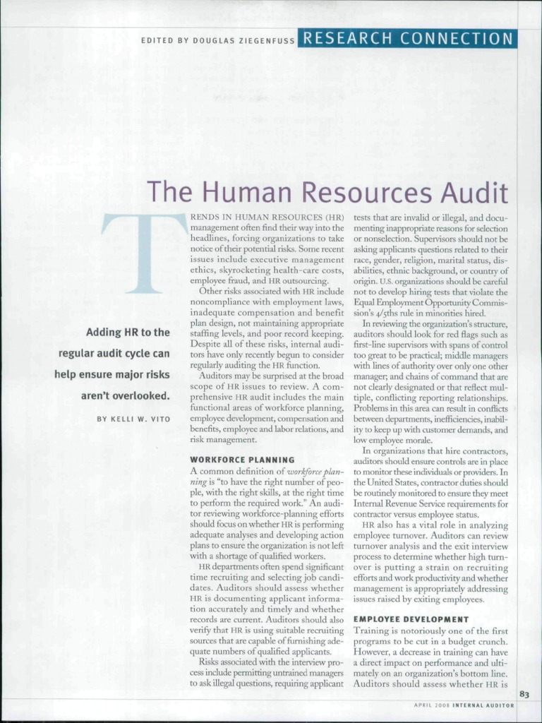 HR Audit PDF | PDF | Payroll | Compensation And Benefits