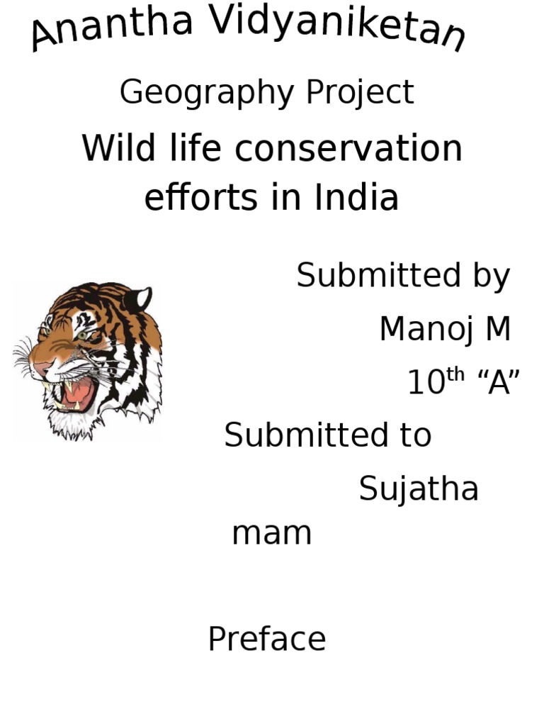 Geography Project | Wildlife | Conservation Biology