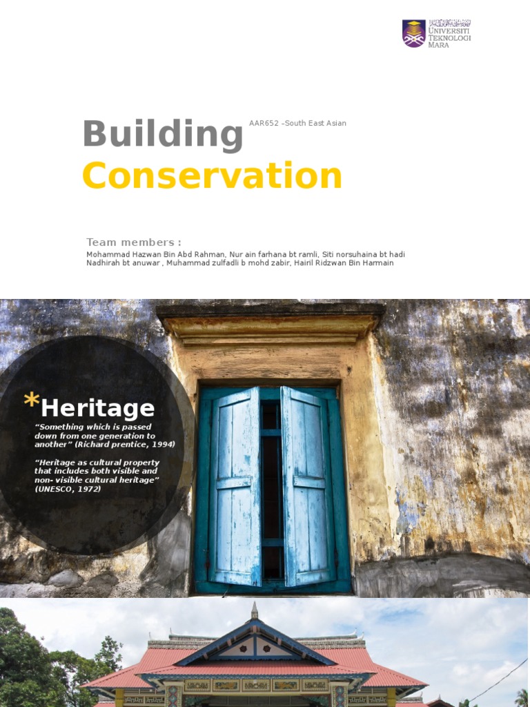 Conservation Heritage | PDF | Cultural Heritage | Conservation And ...