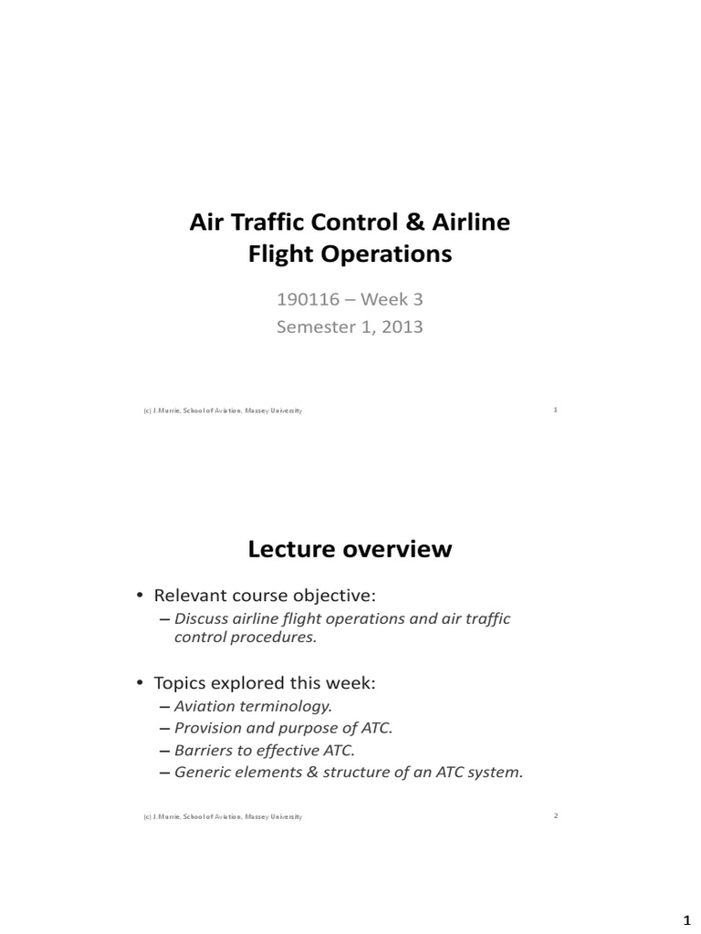03 - Flight Operations ATC | PDF | Air Traffic Control | Instrument ...