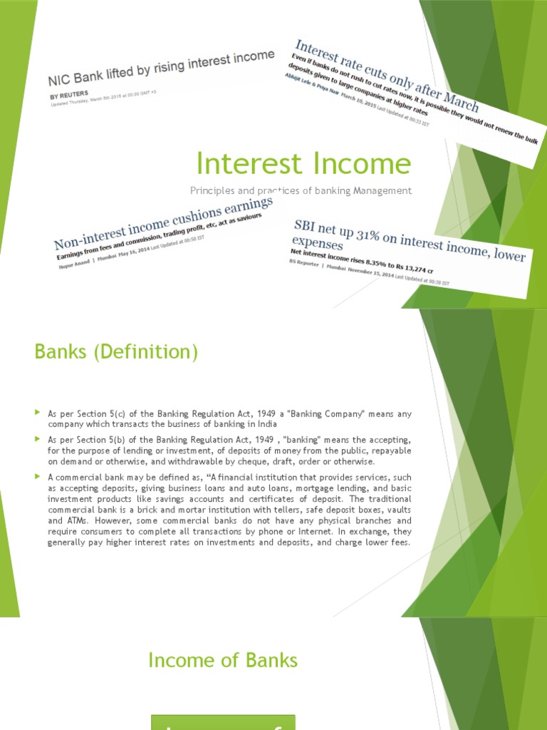 Interest Income: Principles and Practices of Banking Management | PDF ...