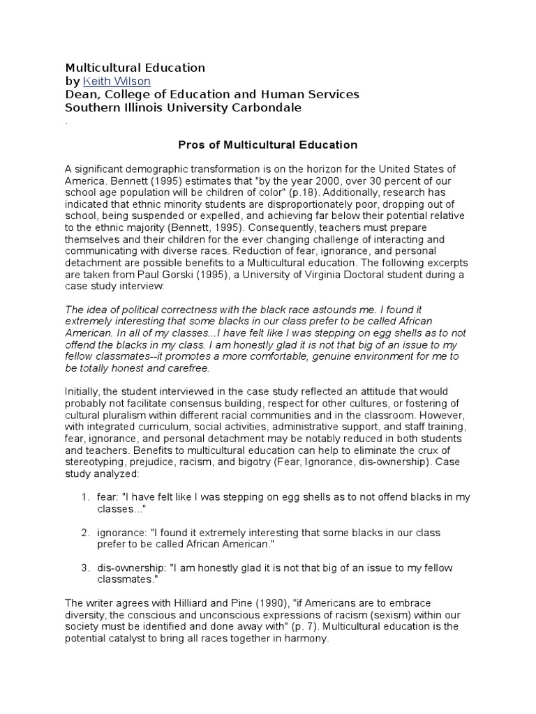 Multicultural Education | PDF | Multiculturalism | Prejudices