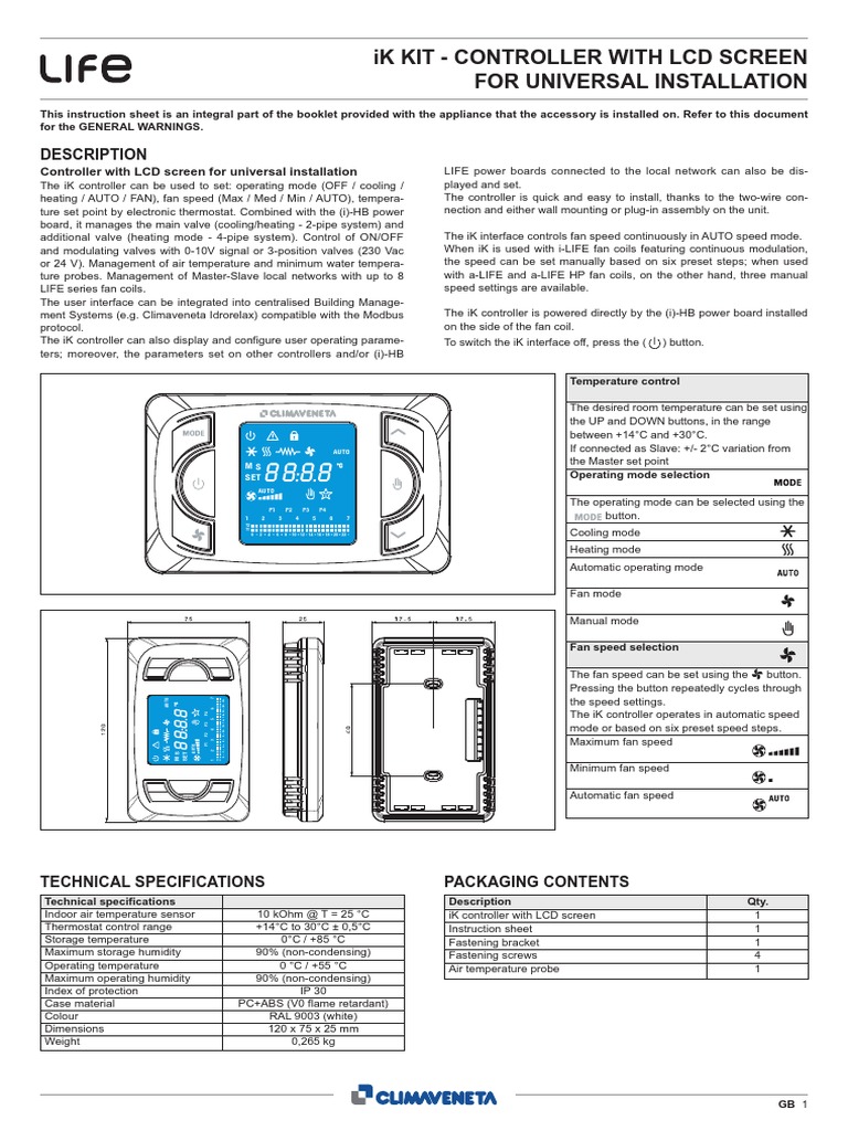 Climaveneta Life | PDF | Electrical Connector | Hvac