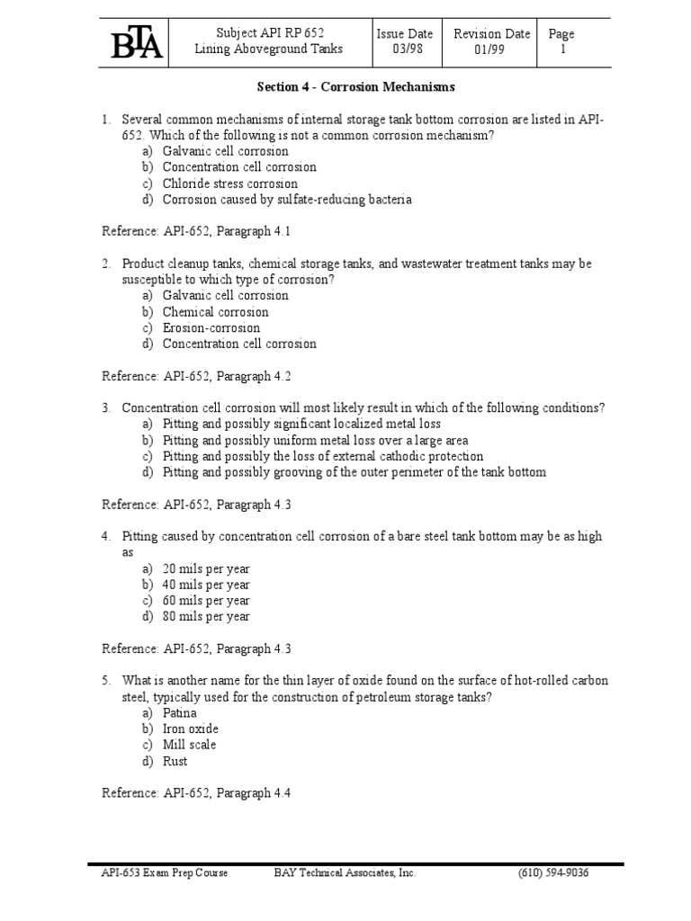 Determining the Proper Internal Lining for Storage Tank Bottoms: A ...